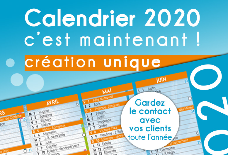 Calendriers 2020, c'est le moment ! - Création Graphique, Virginie Mas