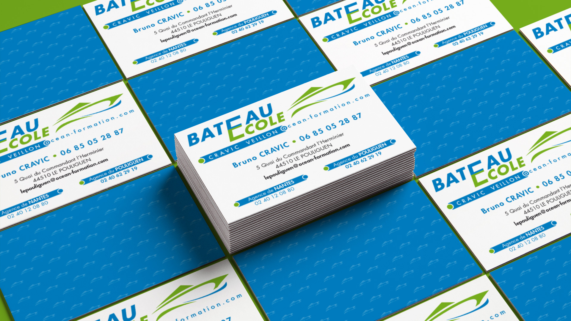 Création du logo du bateau école Cravic Veillon en Loire-Atlantique