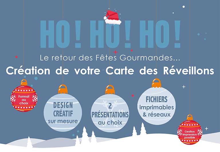 Création de votre Carte des Réveillons - Création Graphique, Virginie Mas